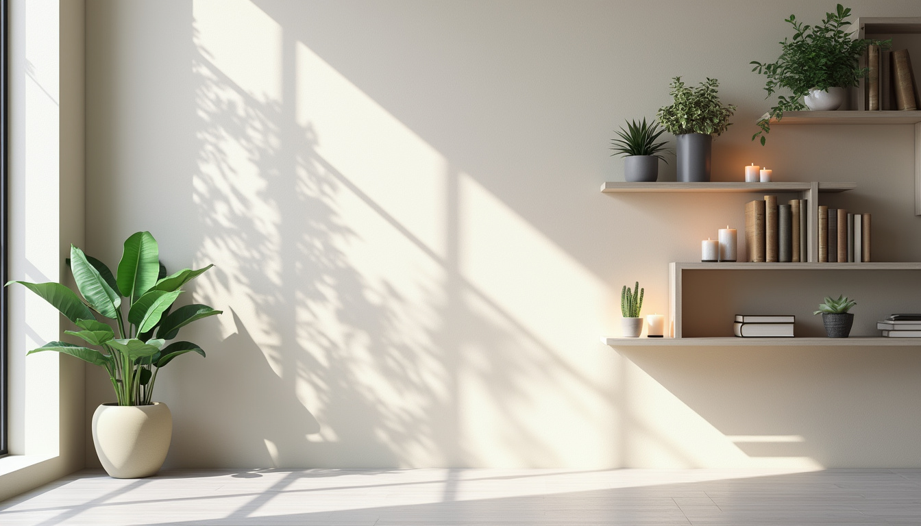 Minimalist Wall with Art and Shelves | FREE Microsoft Teams Background | Perfect Wiki